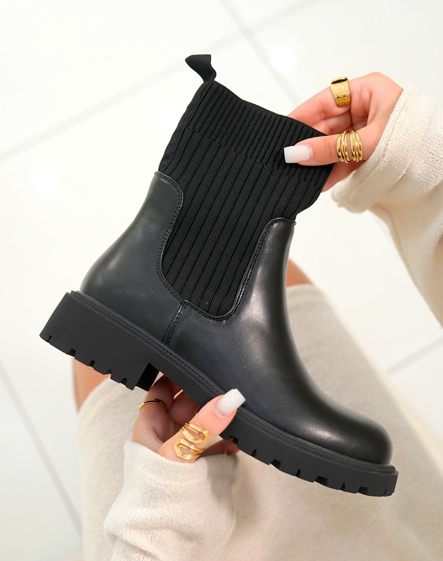 Bottines chelsea bicolores effet chaussette - L'élégance au pied pour ...