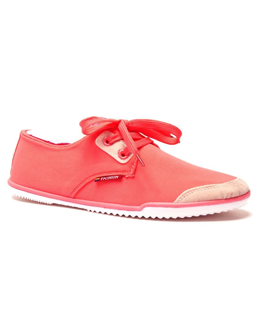 Tennis fines roses en tissu tennis pas cher